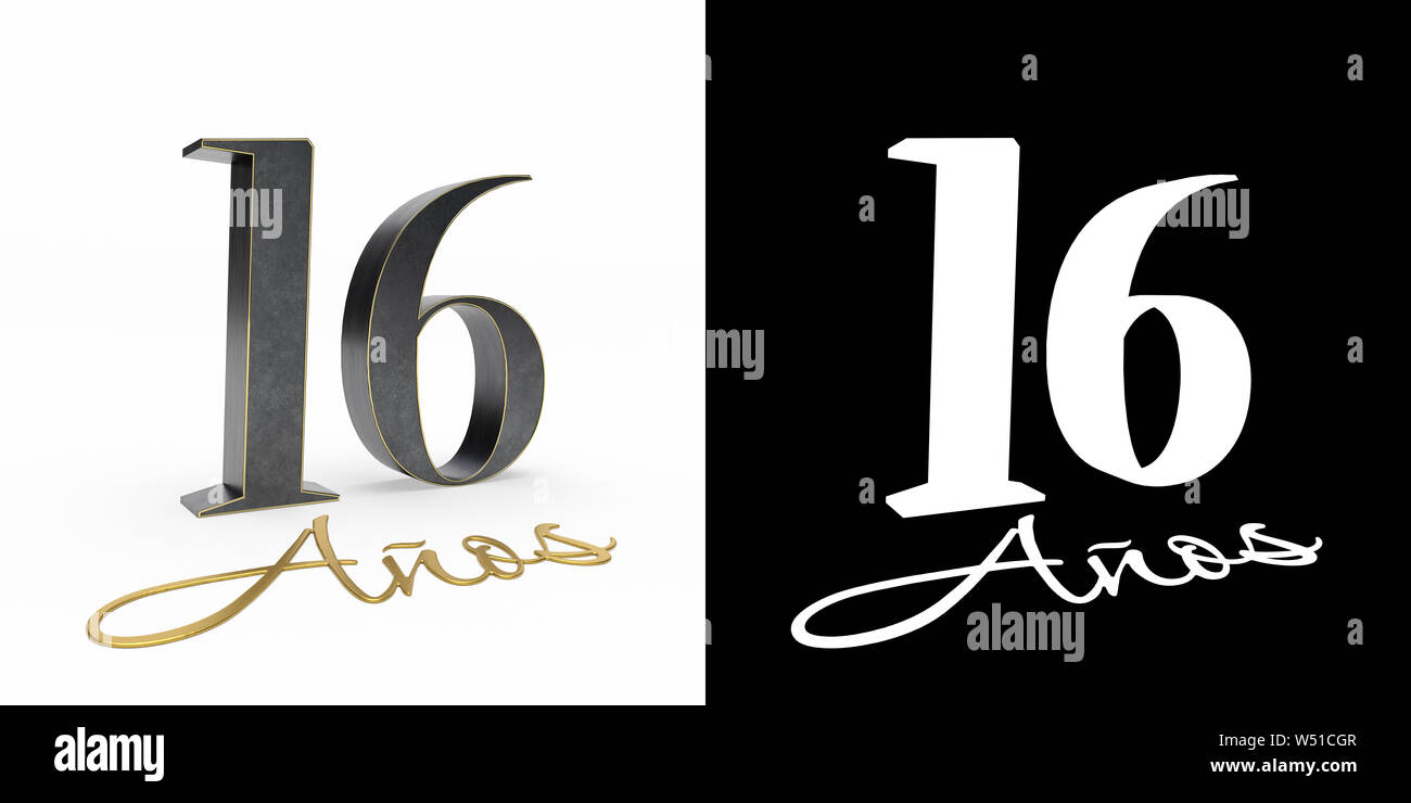 Golden number sixteen years hi-res stock photography and images - Alamy