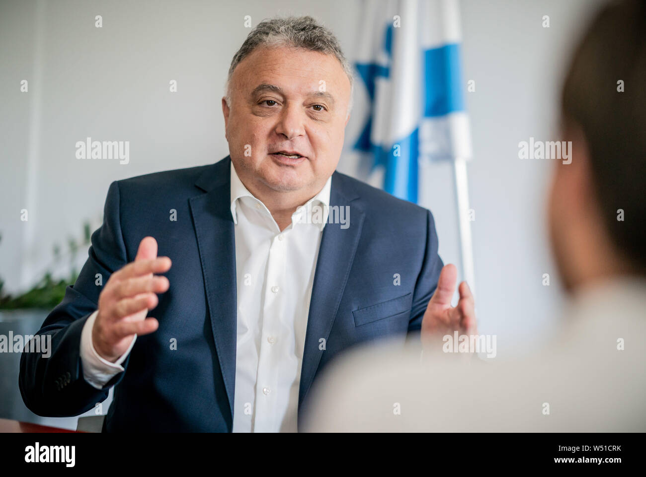 25 July 2019, Berlin: Jeremy Issacharoff, diplomat and ambassador of ...