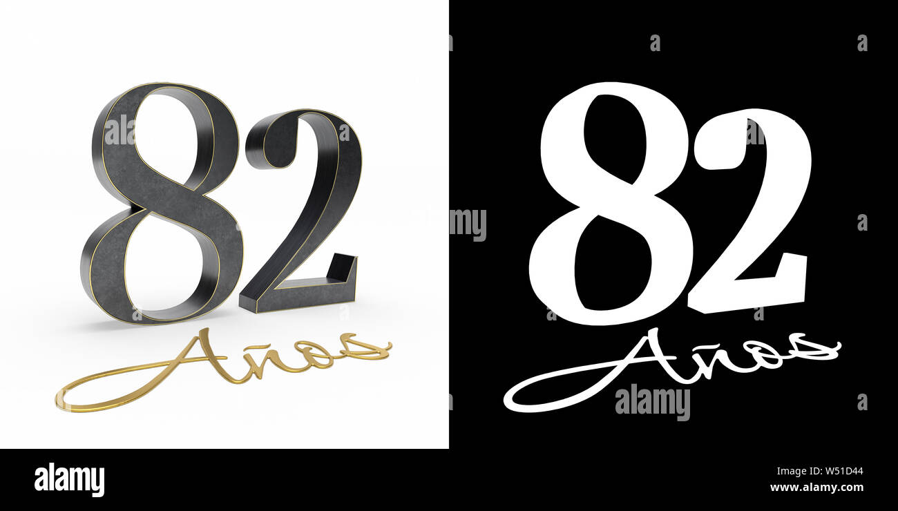 3d number 82 hi-res stock photography and images - Alamy