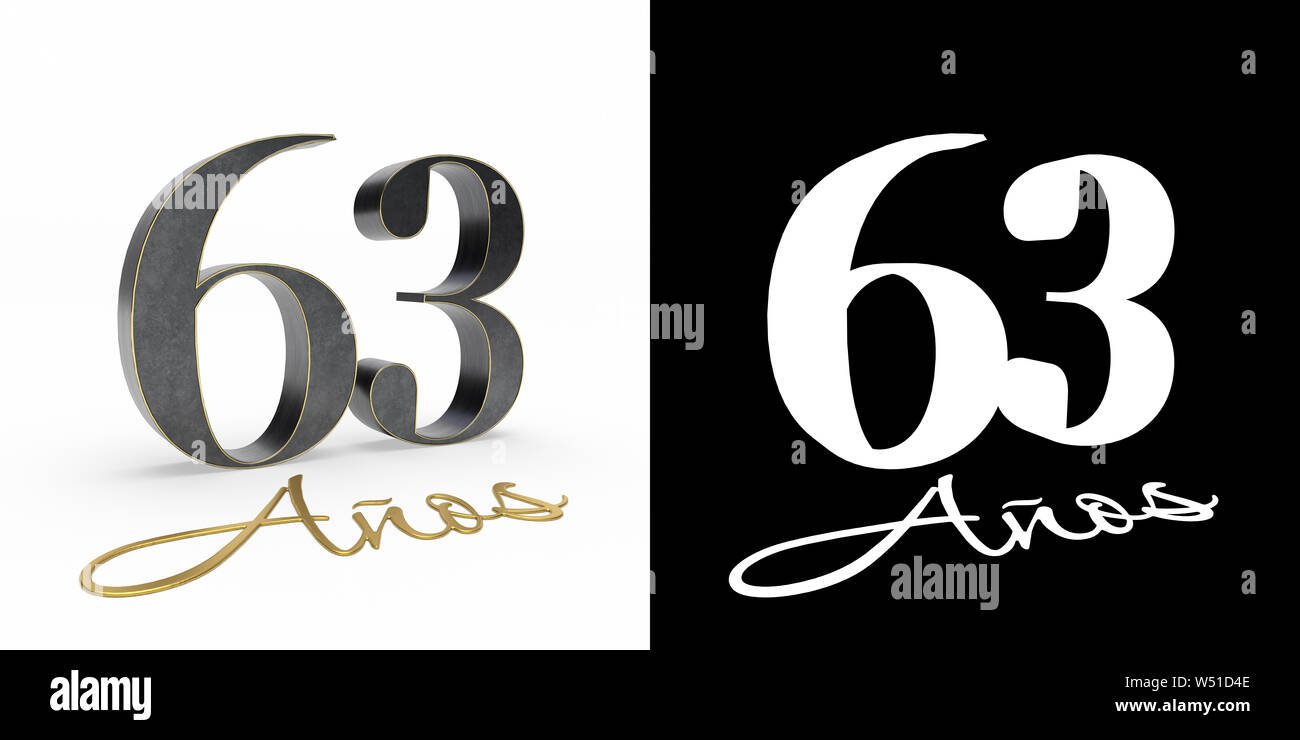 3d number 63 hi-res stock photography and images - Alamy