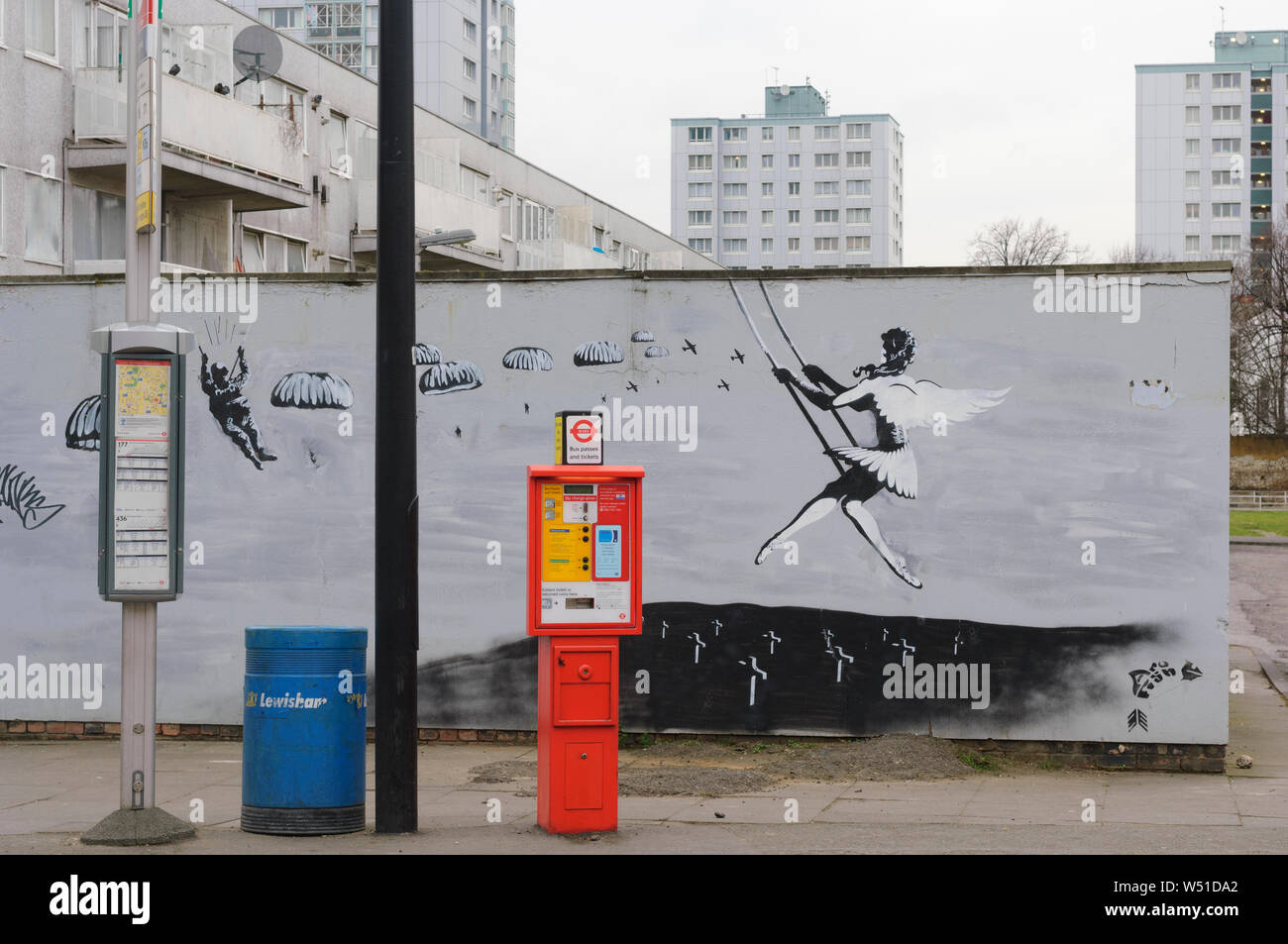 Painting by Street Artist Arofish, Besson Street, London, SE14, Britain ...