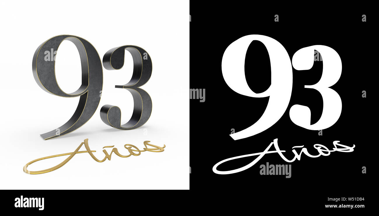 3d number 93 hi-res stock photography and images - Alamy