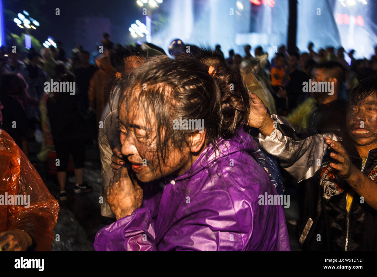 Celebrations of the torch festival in Yunnan province, China Stock ...