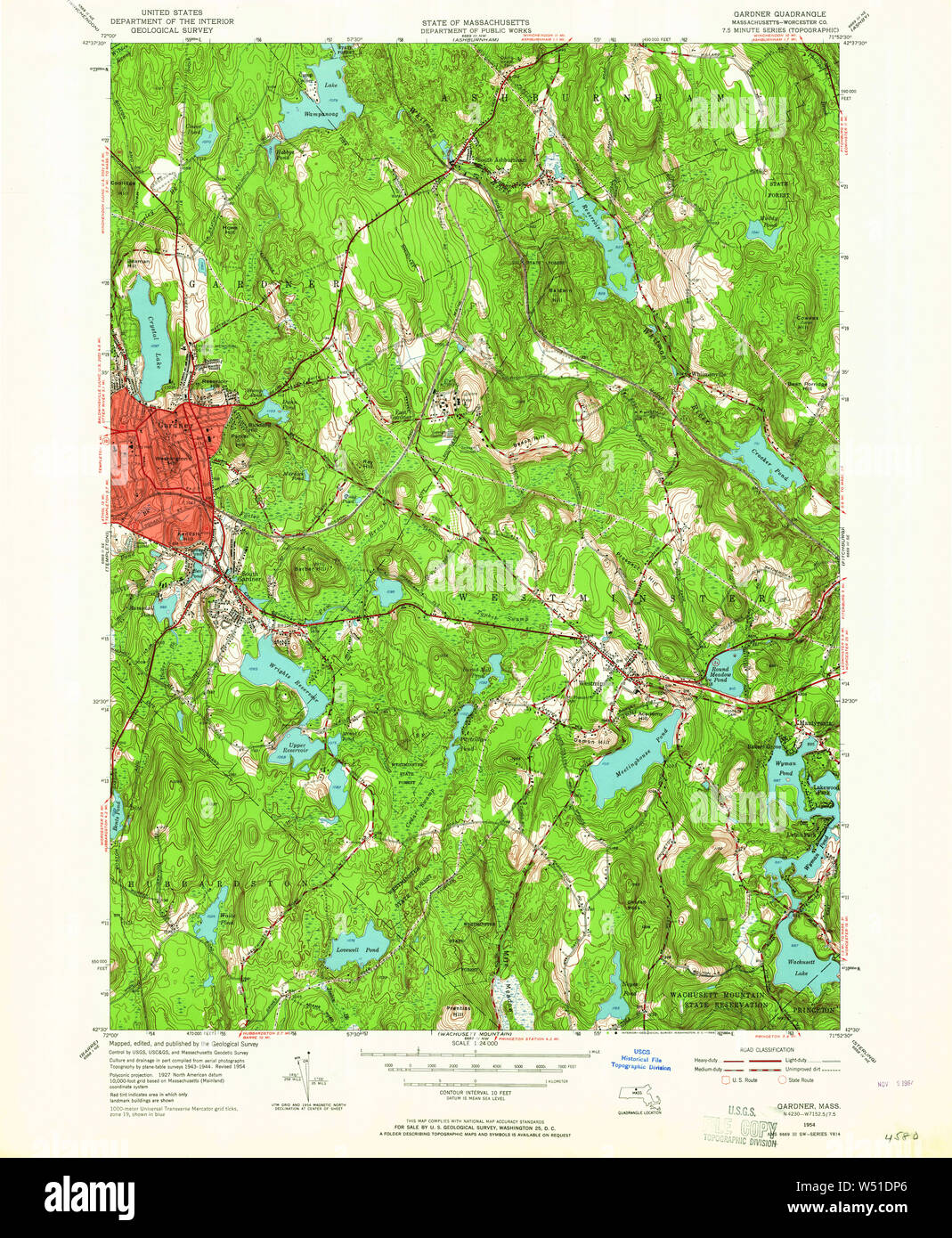 Gardner massachusetts map hi-res stock photography and images - Alamy