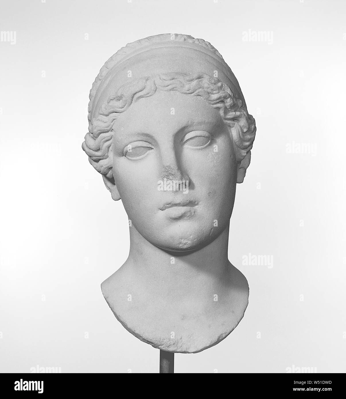 Head of Hygeia, Unknown, Italy, 1 - 100, Italian marble, 41 cm (16 1/8 ...