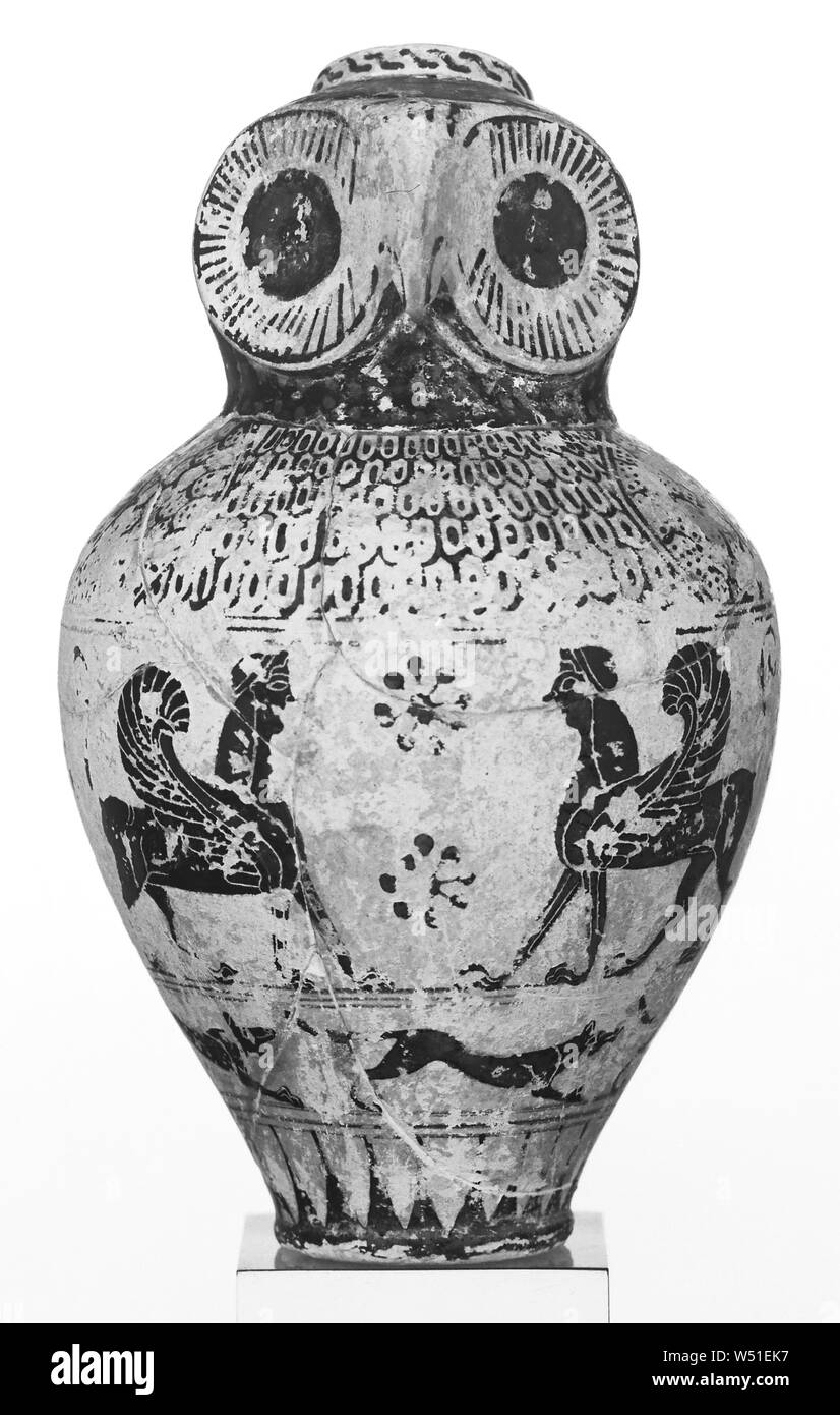 Imitation of a Proto-Corinthian Aryballos in the Shape of an Owl ...
