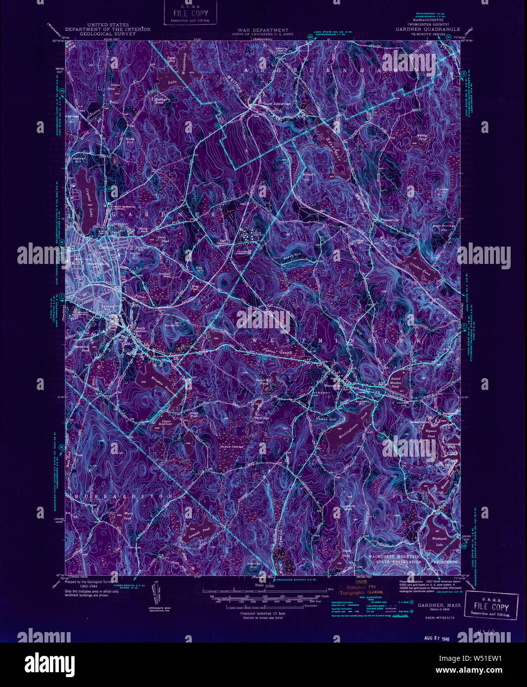 Gardner massachusetts map hi-res stock photography and images - Alamy