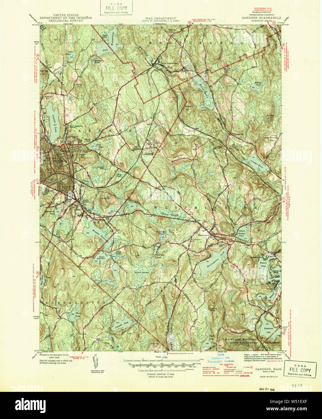 Map of gardner hi-res stock photography and images - Alamy