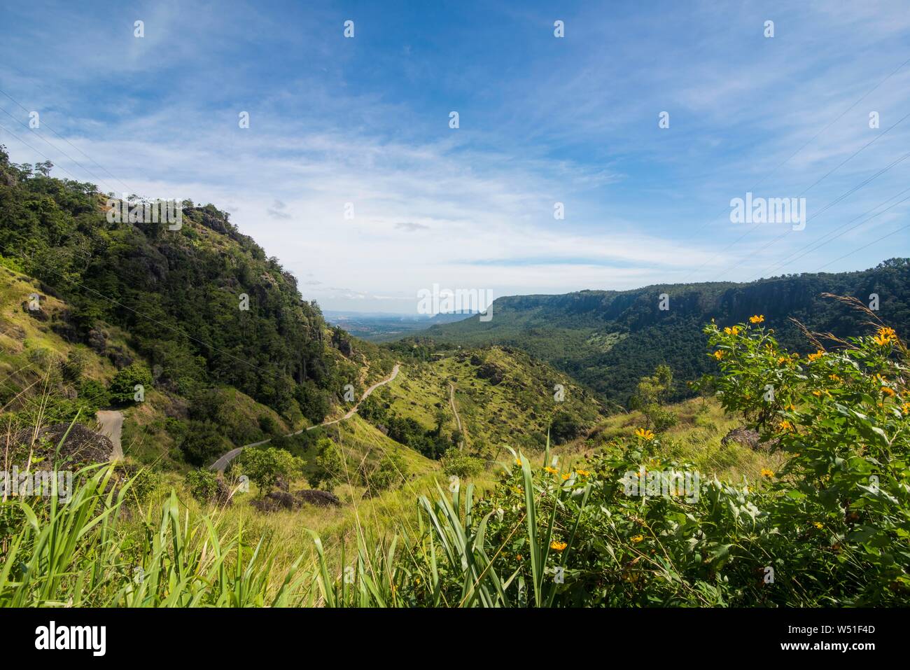 Overlook over the mountains along Sogeri road, Port Moresby Stock Photo ...