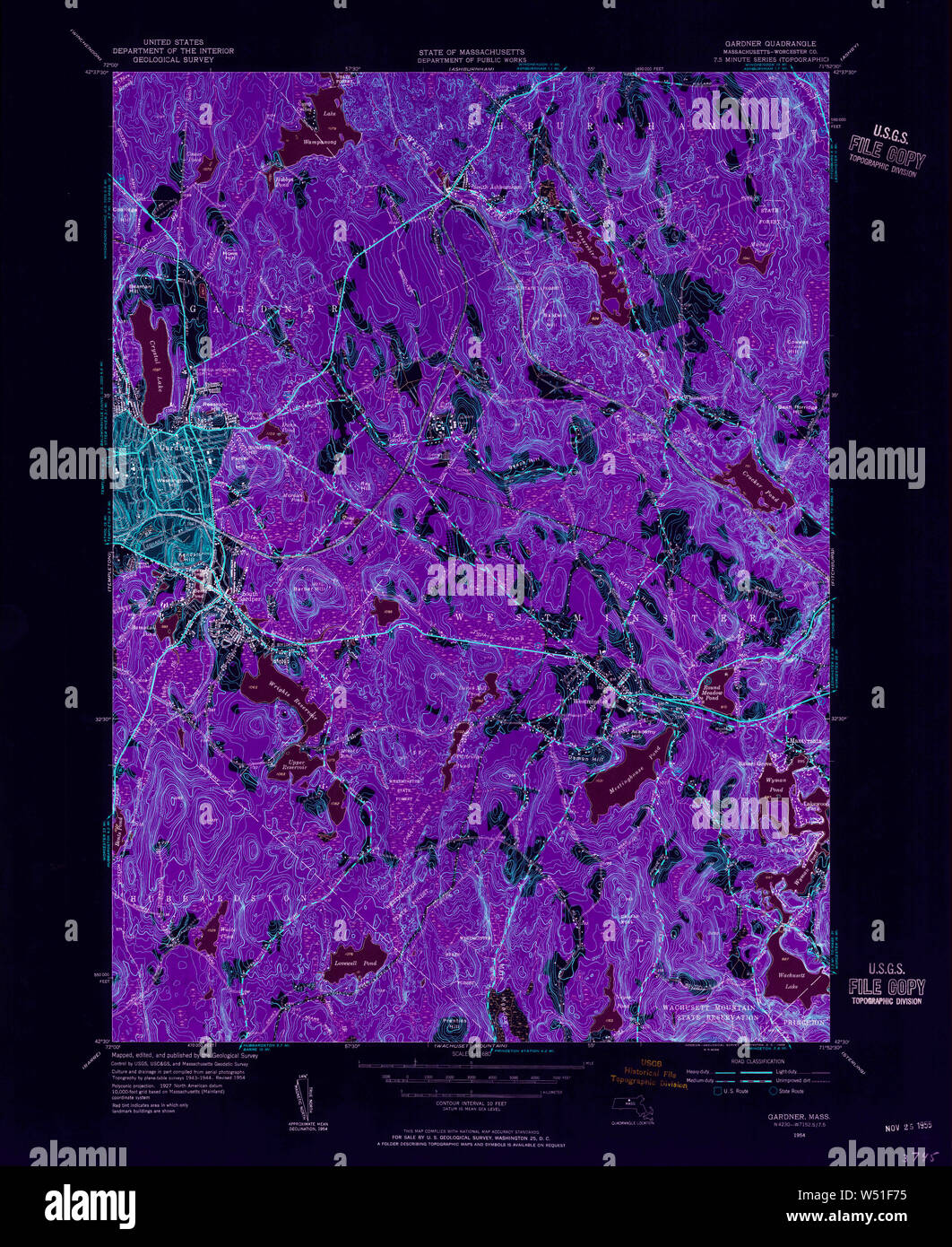 Gardner massachusetts map hi-res stock photography and images - Alamy