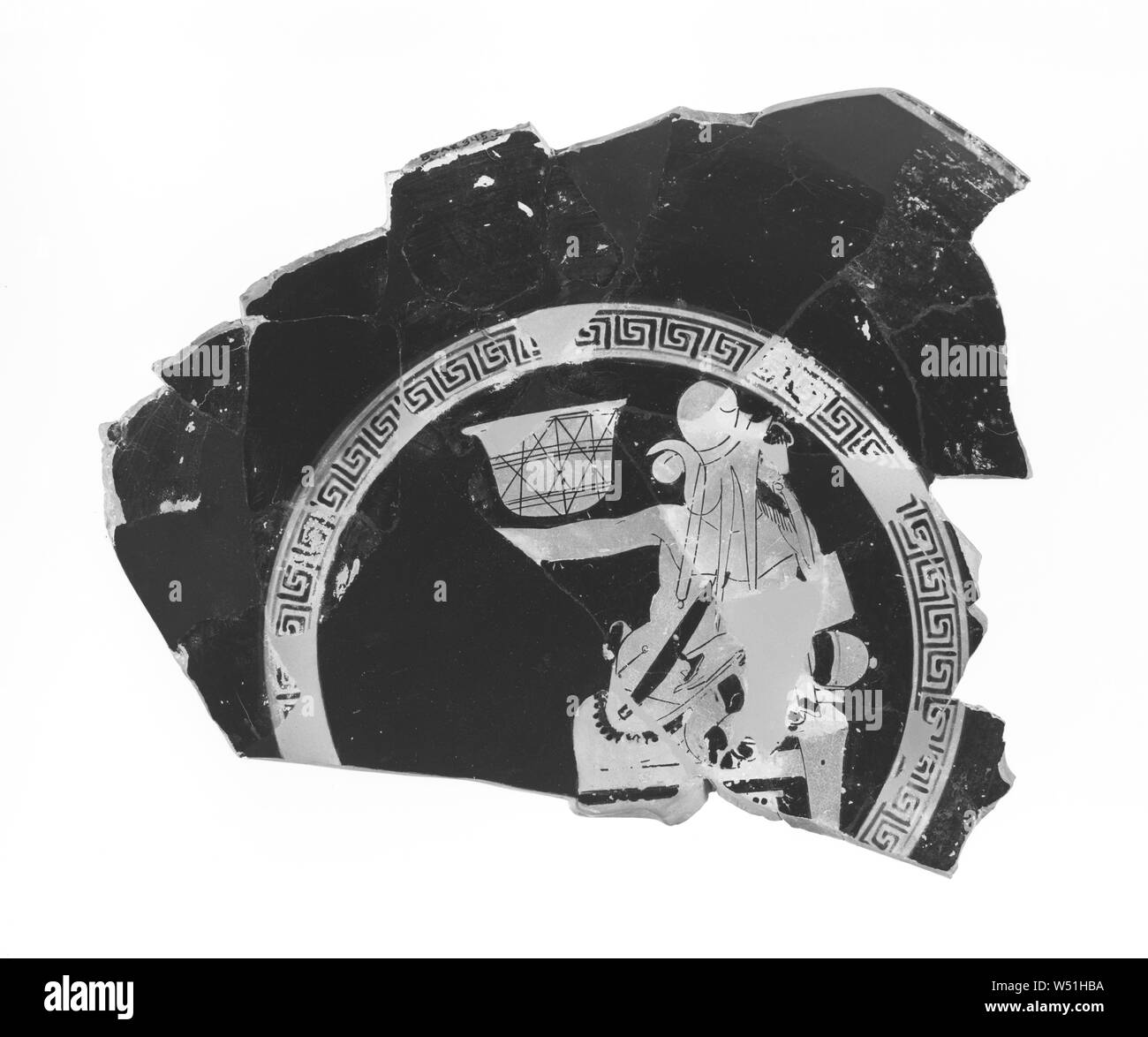 Attic Red-Figure Kylix Fragment, Attributed to the Foundry Painter ...