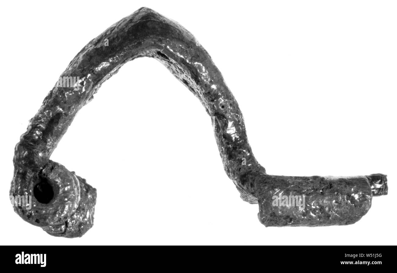 Fragmentary Fibula, Unknown, Italy, late 4th century B.C., Silver, gold ...