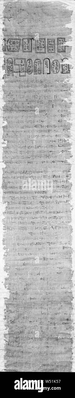 Fragmentary Papyrus with Spells and Vignettes from the Book of the Dead ...