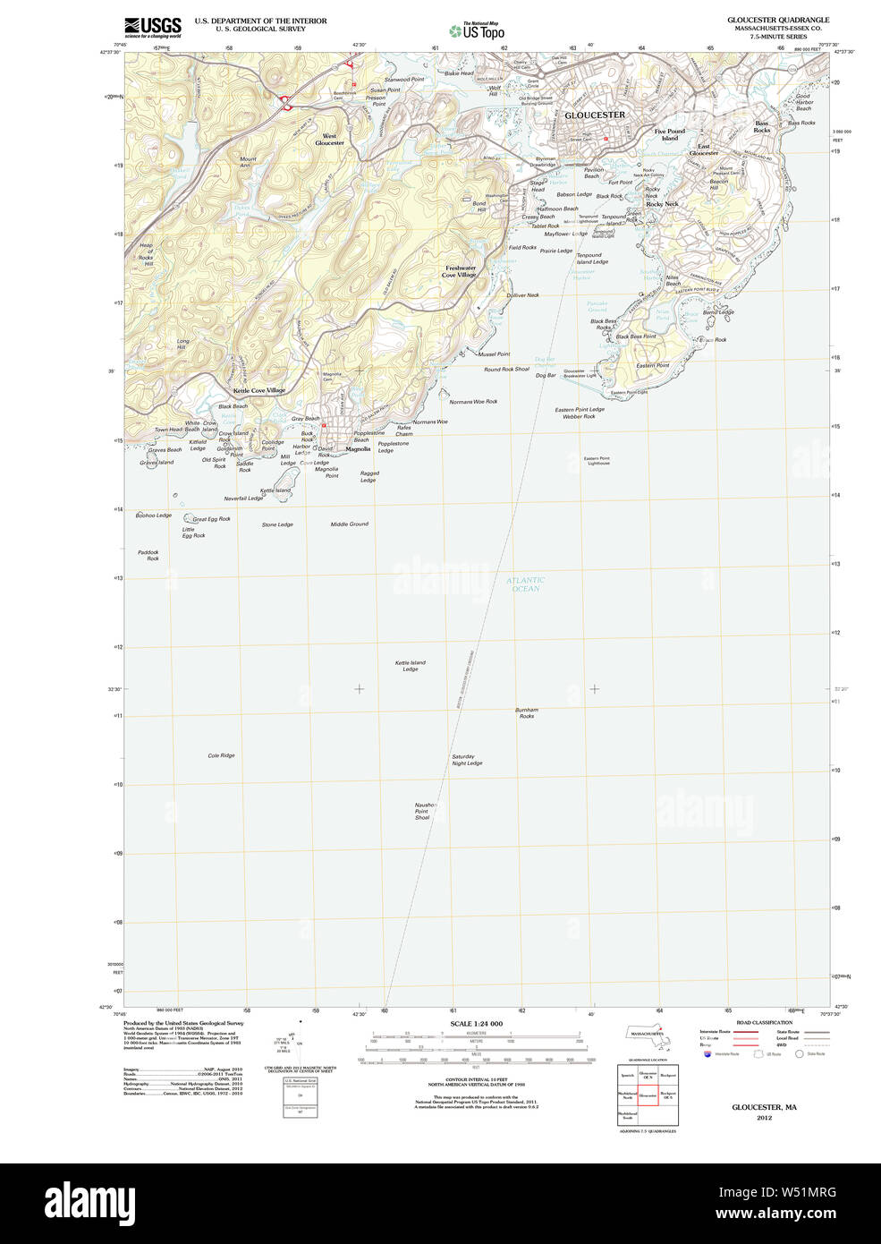 Gloucester massachusetts map hi-res stock photography and images - Alamy