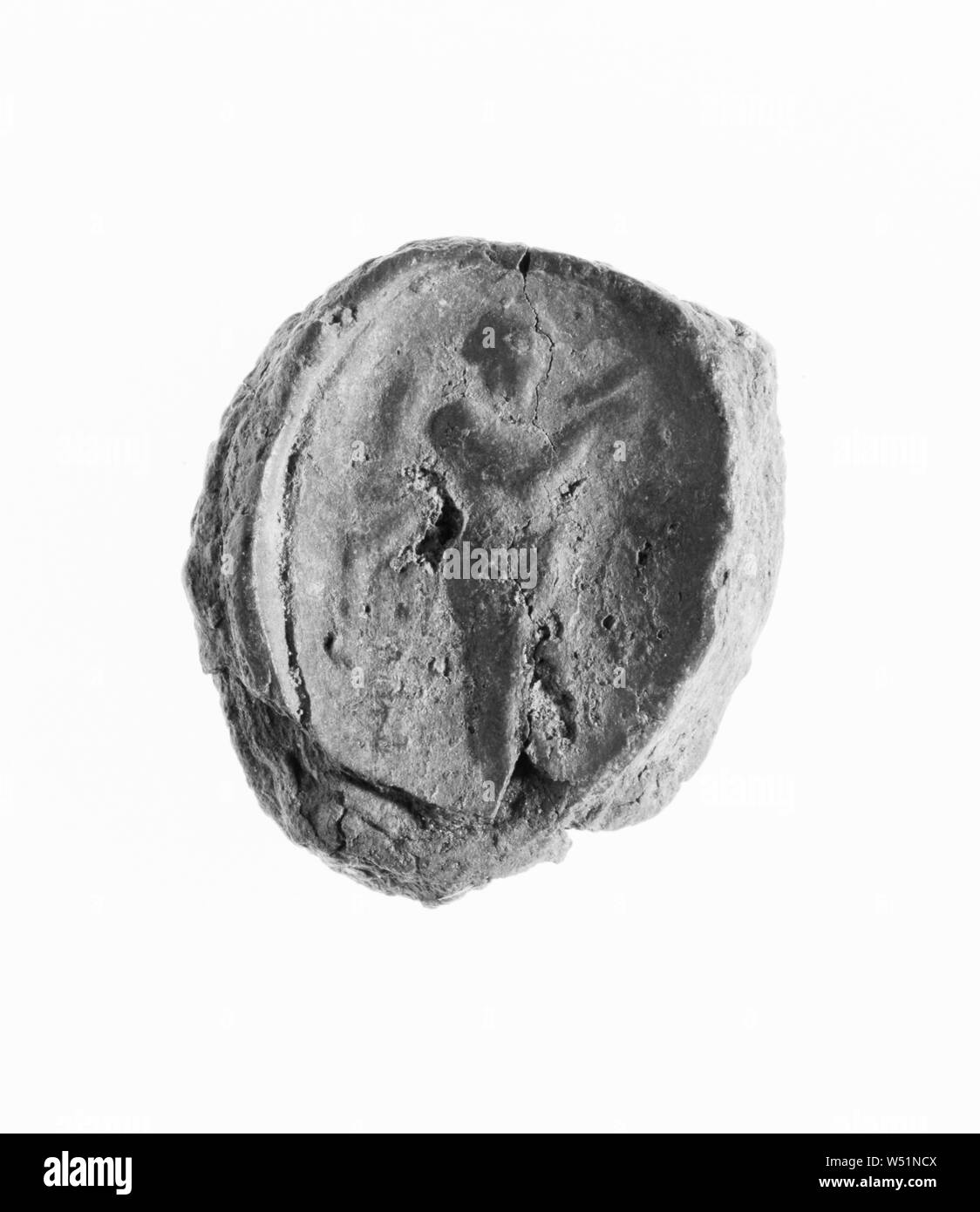 Light Brown Clay Seal, Unknown, 1st century A.D., Terracotta, 1.6 × 1.5 ...