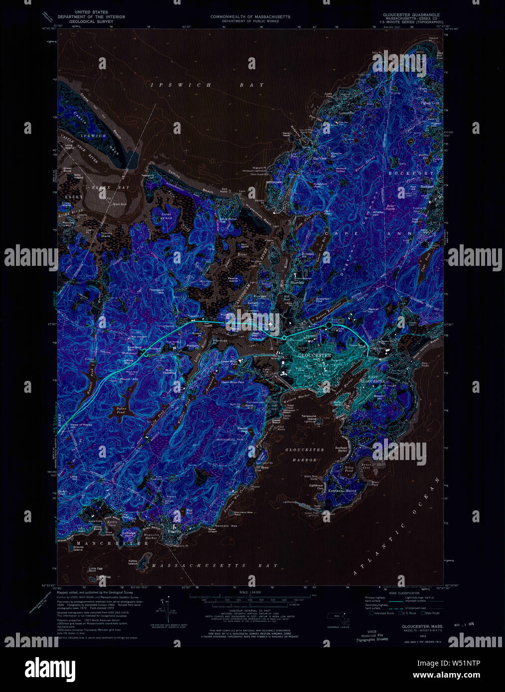 Map of gloucester ma hi-res stock photography and images - Alamy