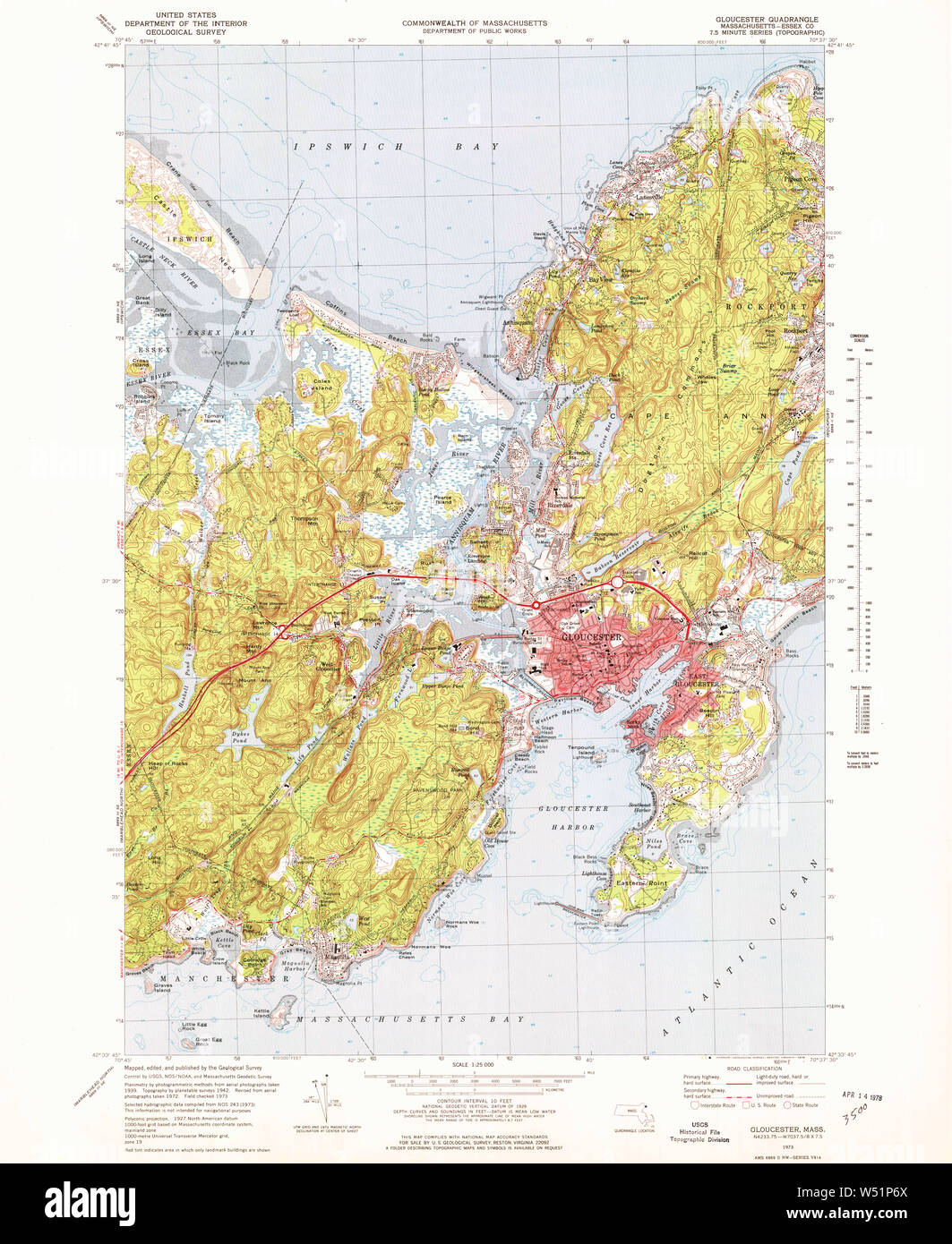 Map of gloucester ma hi-res stock photography and images - Alamy