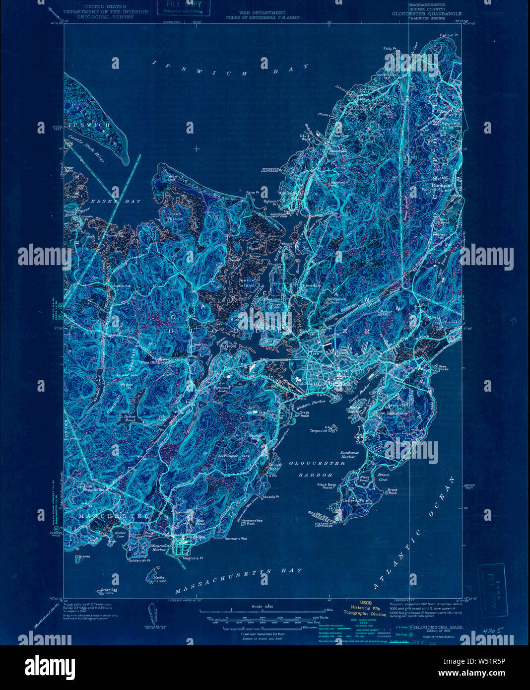 Map of gloucester ma hi-res stock photography and images - Alamy