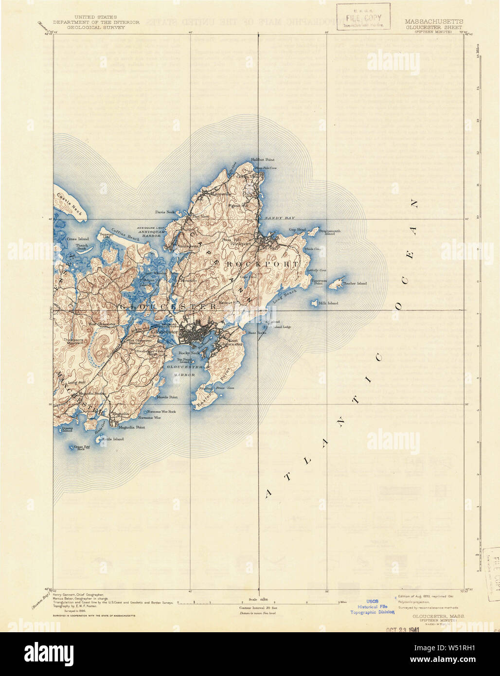 Map of gloucester ma hi-res stock photography and images - Alamy