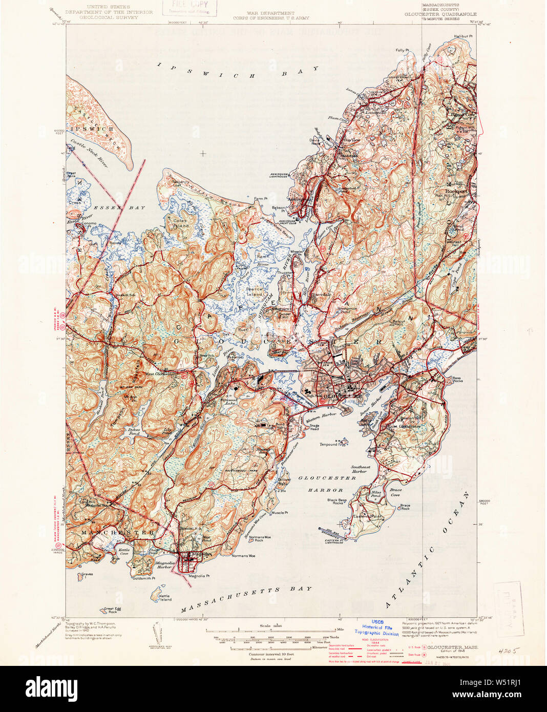 Map of gloucester ma hi-res stock photography and images - Alamy