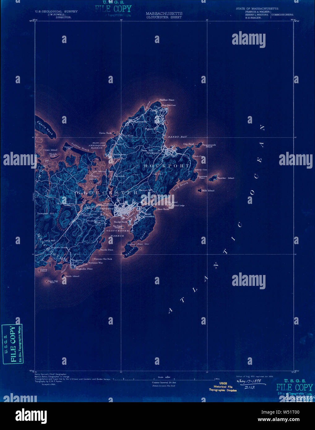 Map of gloucester ma hi-res stock photography and images - Alamy