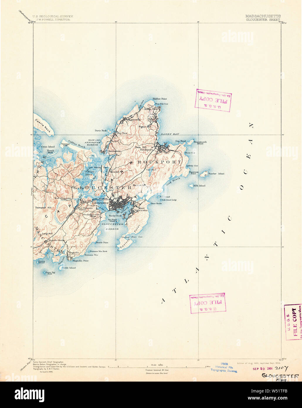 Map of gloucester ma hi-res stock photography and images - Alamy