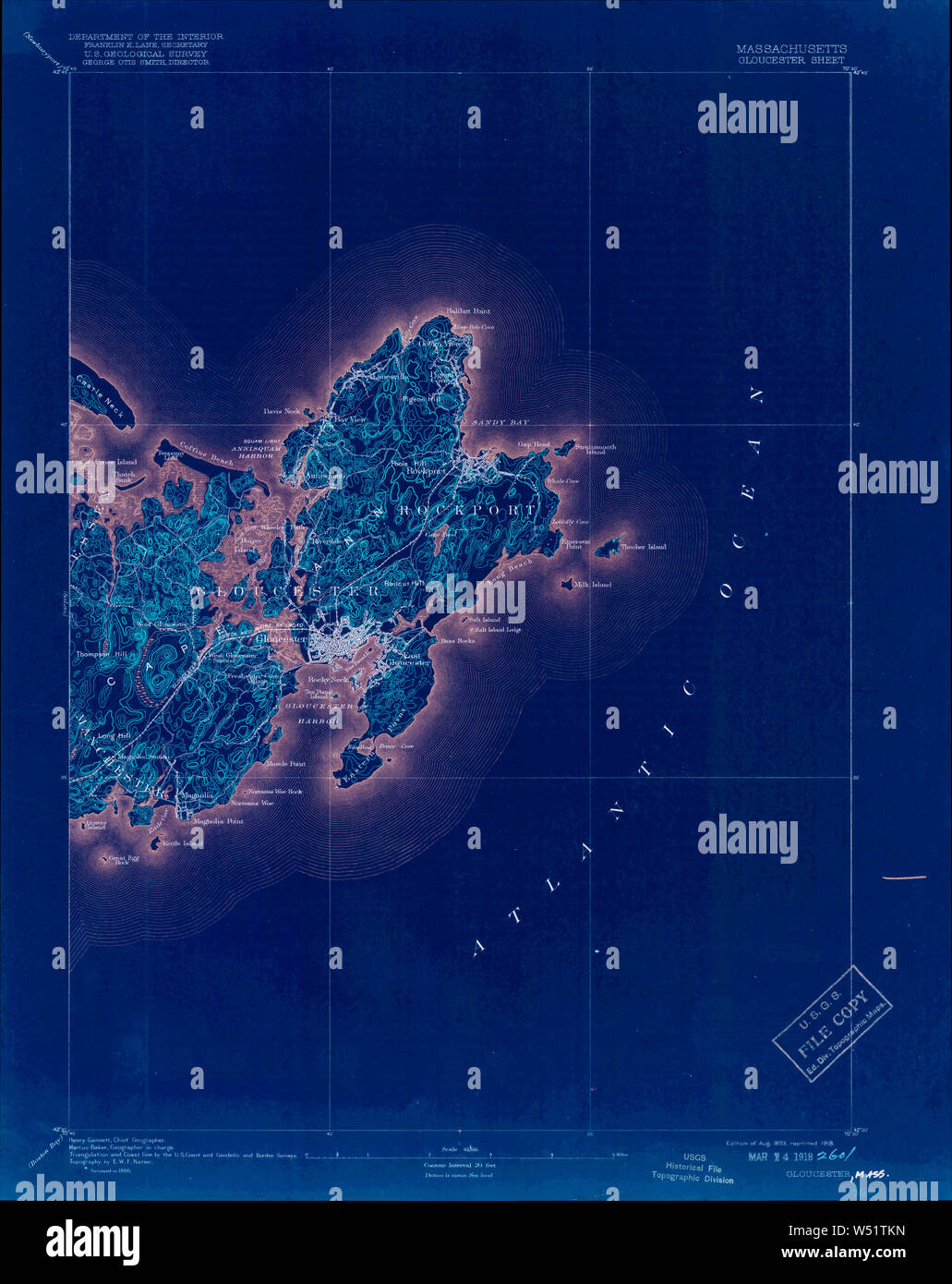 Map of gloucester ma hi-res stock photography and images - Alamy