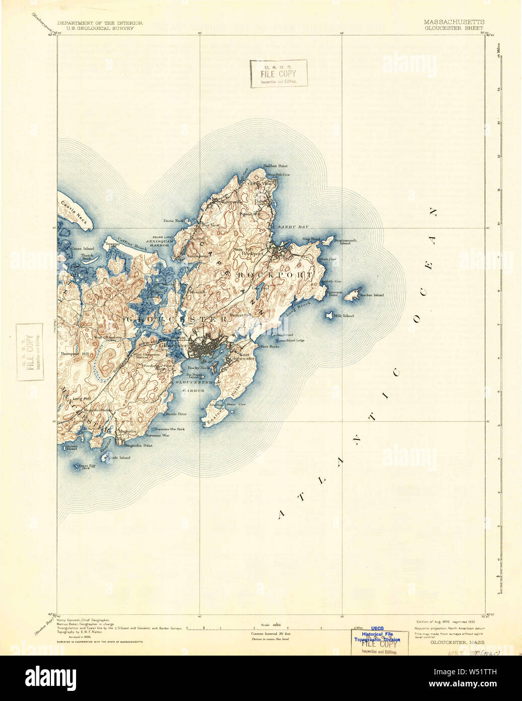 Map of gloucester ma hi-res stock photography and images - Alamy