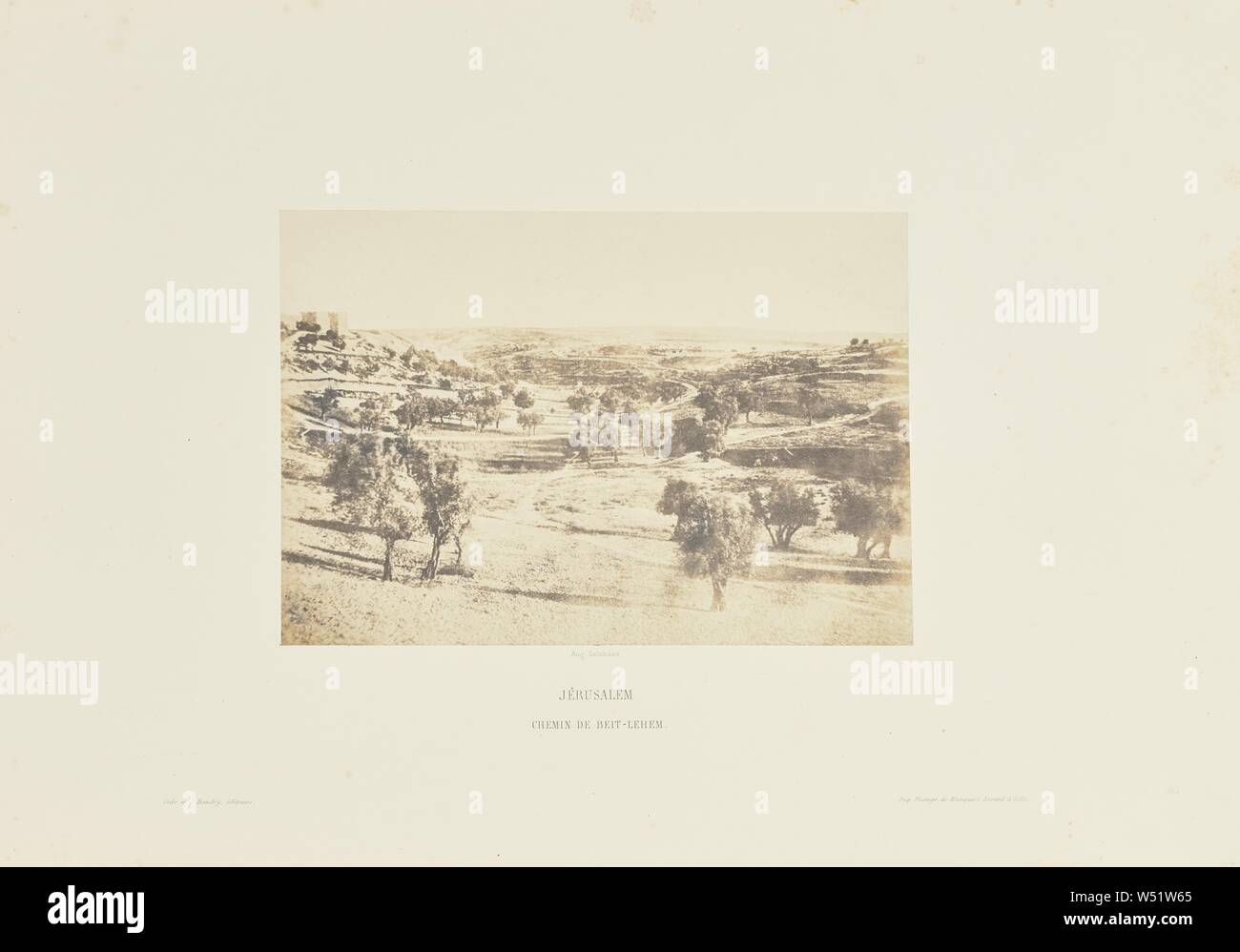Jérusalem. Chemin de Beit-Lehem., Auguste Salzmann (French, 1824 - 1872 ...