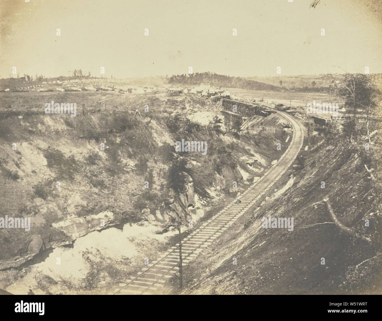 Military Railroad Bridge across Potomac Creek, on the Fredericksburg ...