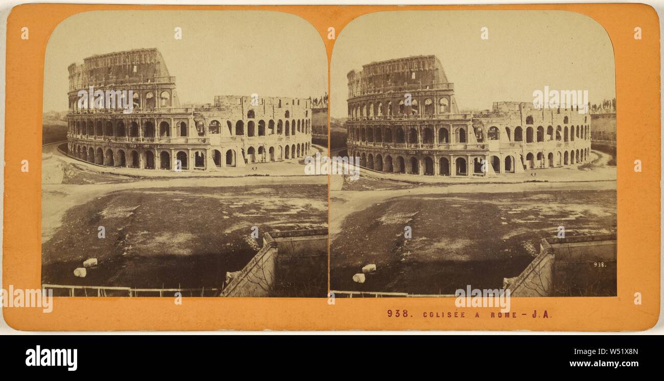 Colisee a Rome, Attributed to Jules Andrieu (French, 1816 - after 1876 ...