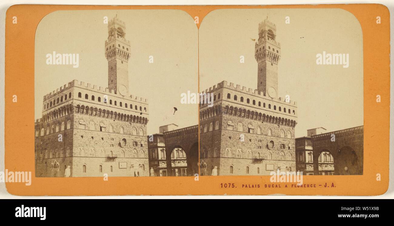 Palais Ducal a Florence, Attributed to Jules Andrieu (French, 1816 ...