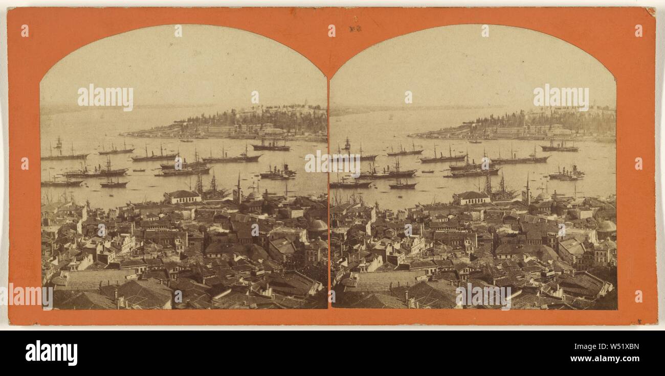View of harbor at Constantinople, Abdullah Frères (Armenian, active ...