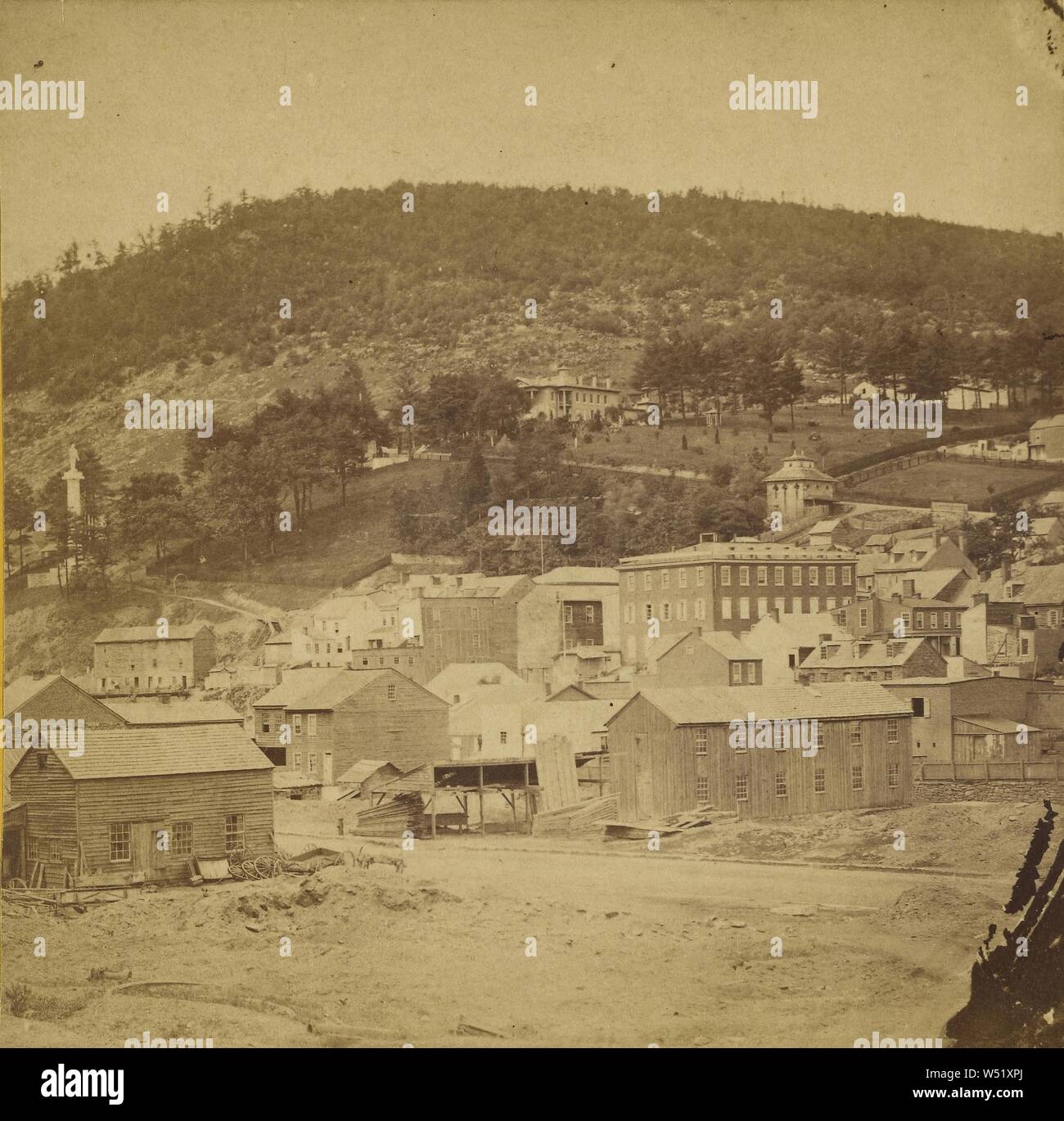 View part of Coal Street. Sharp Mountain and Bannan's residence on side ...