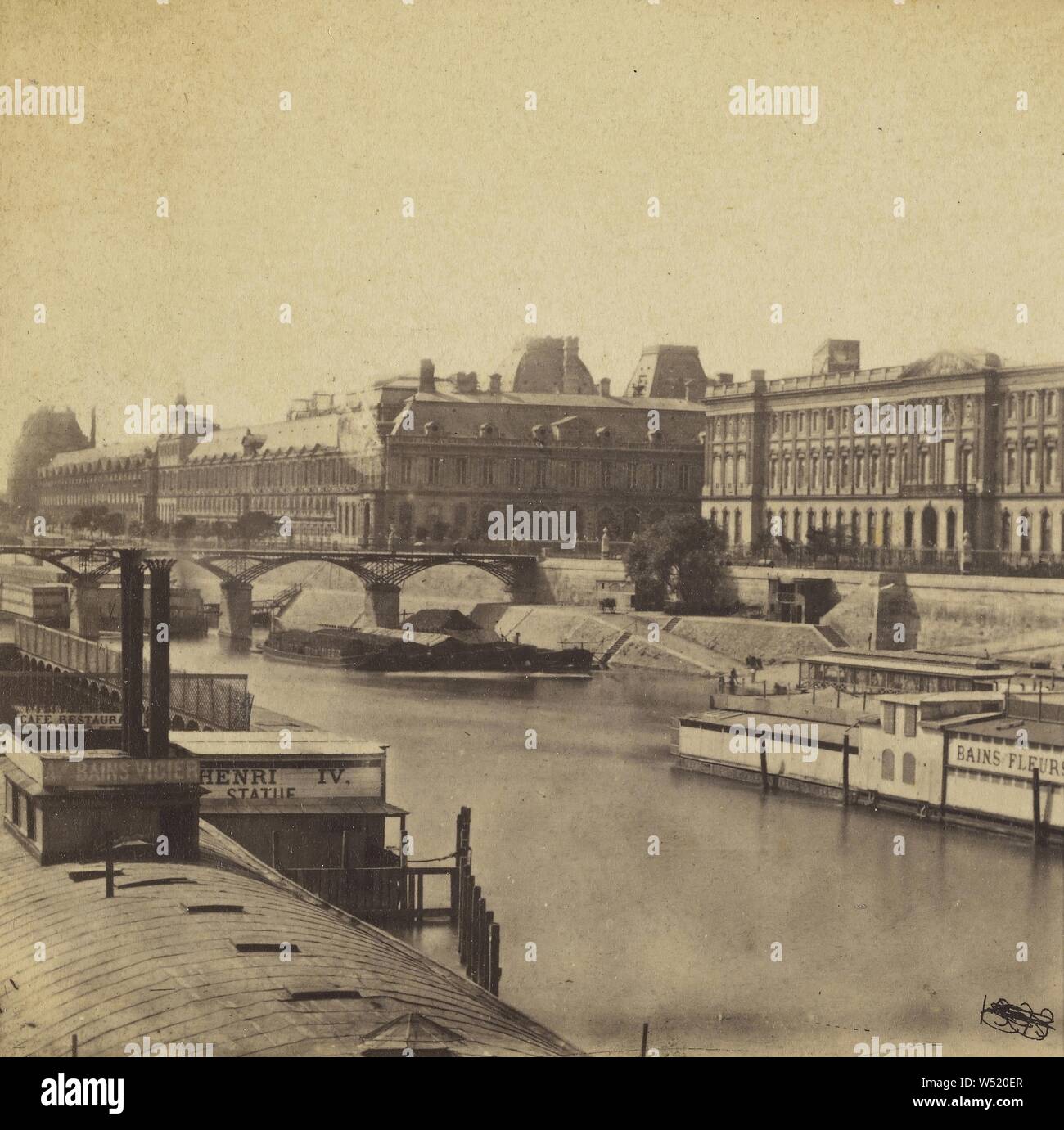 Vue du Louvre, Cote de la Seine, Paris., Edward and Henry T. Anthony ...