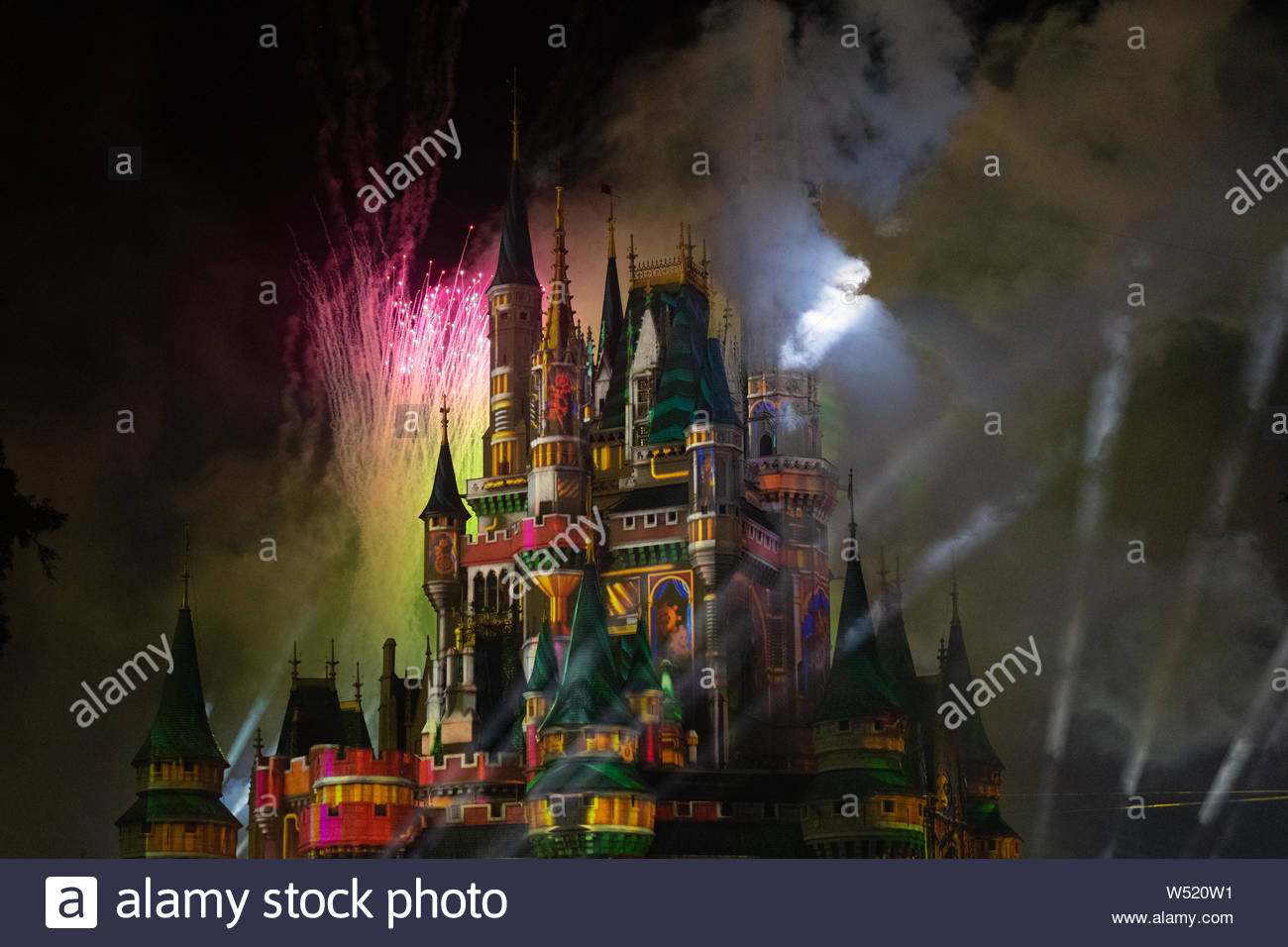 Cinderella Castle Fireworks High Resolution Stock Photography and ...