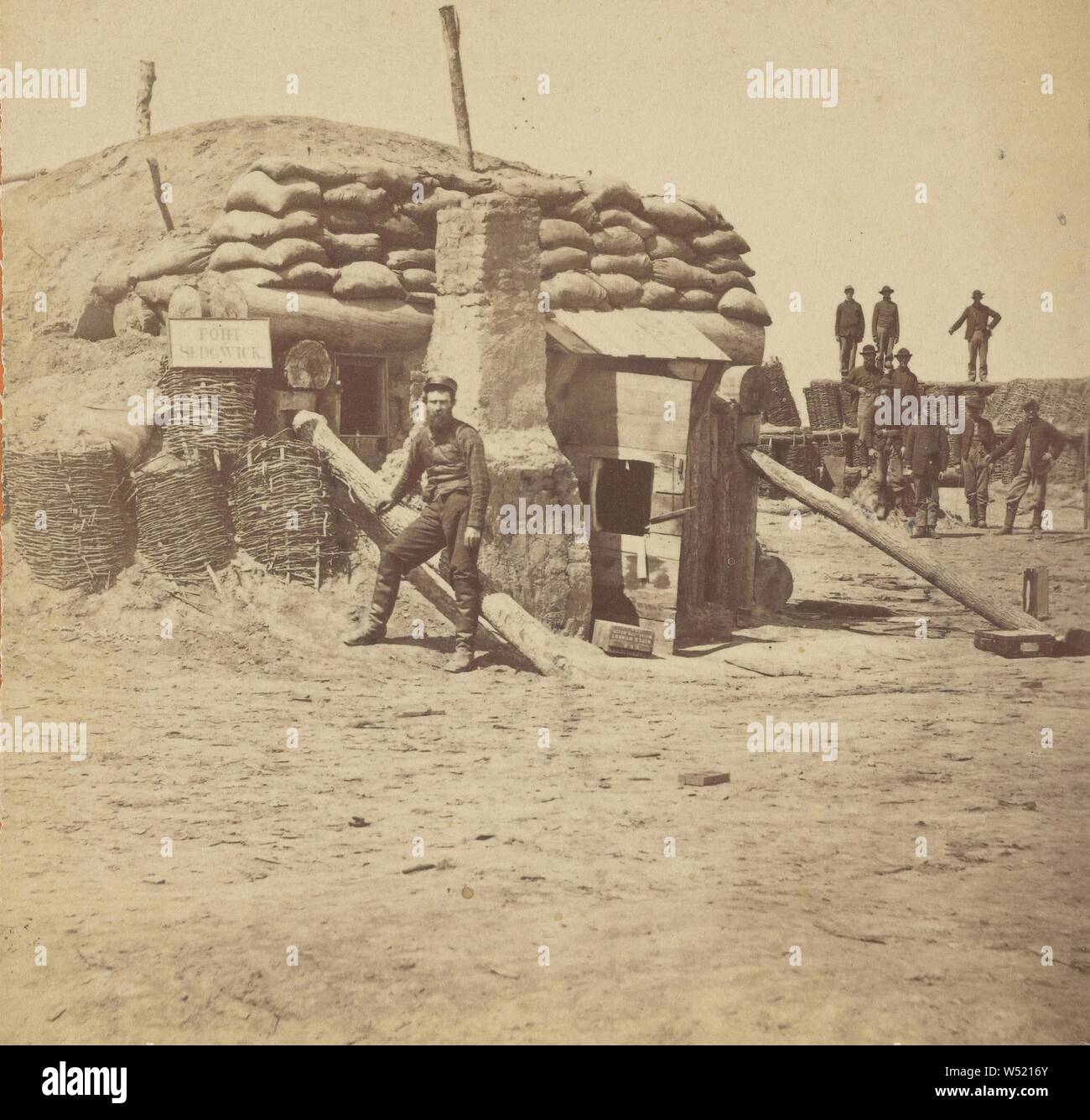 Bomb-proofs in the Union Fort Sedgwick, called by the Rebel soldiers ...