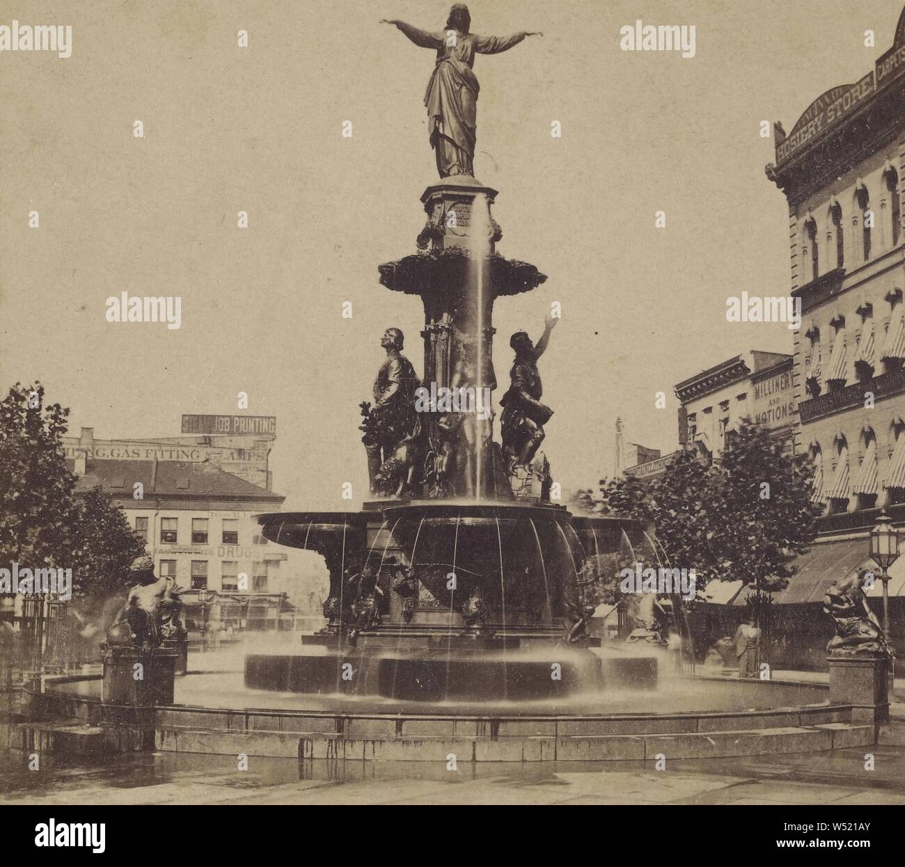 The Tyler Davidson Fountain. (General View, Front). Cincinnati, Ohio ...