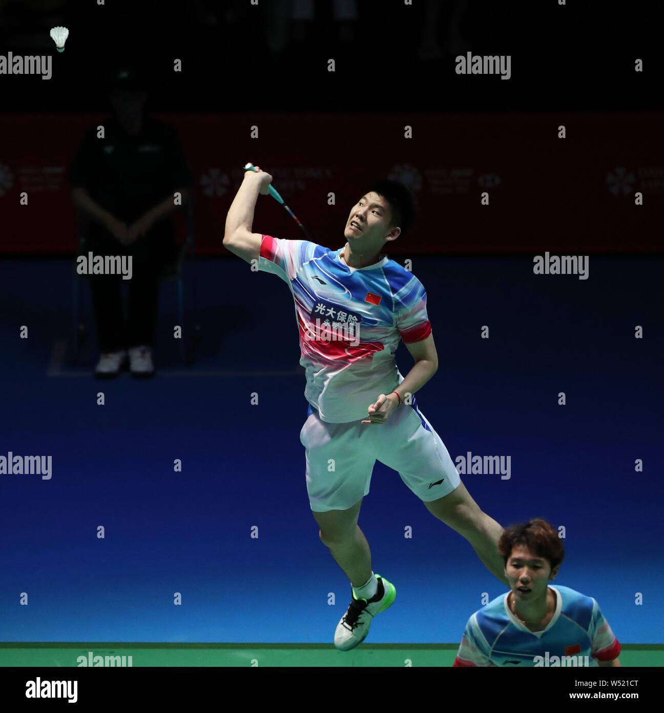 Tokyo. 26th July, 2019. Li Junhui/Liu Yuchen (L) of China compete ...