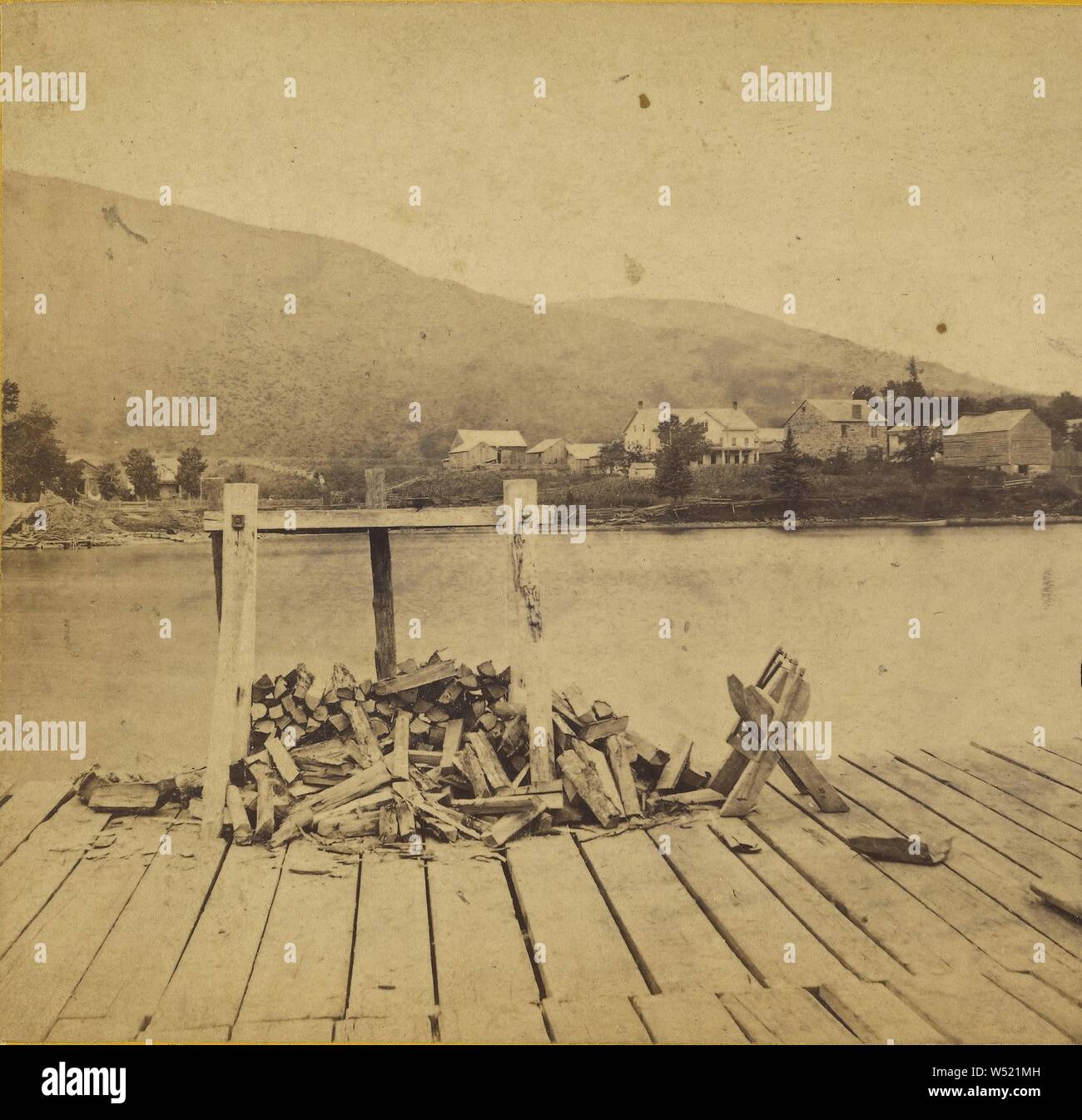 Looking West from the Dock. Lake George, N.Y., Edward and Henry T ...