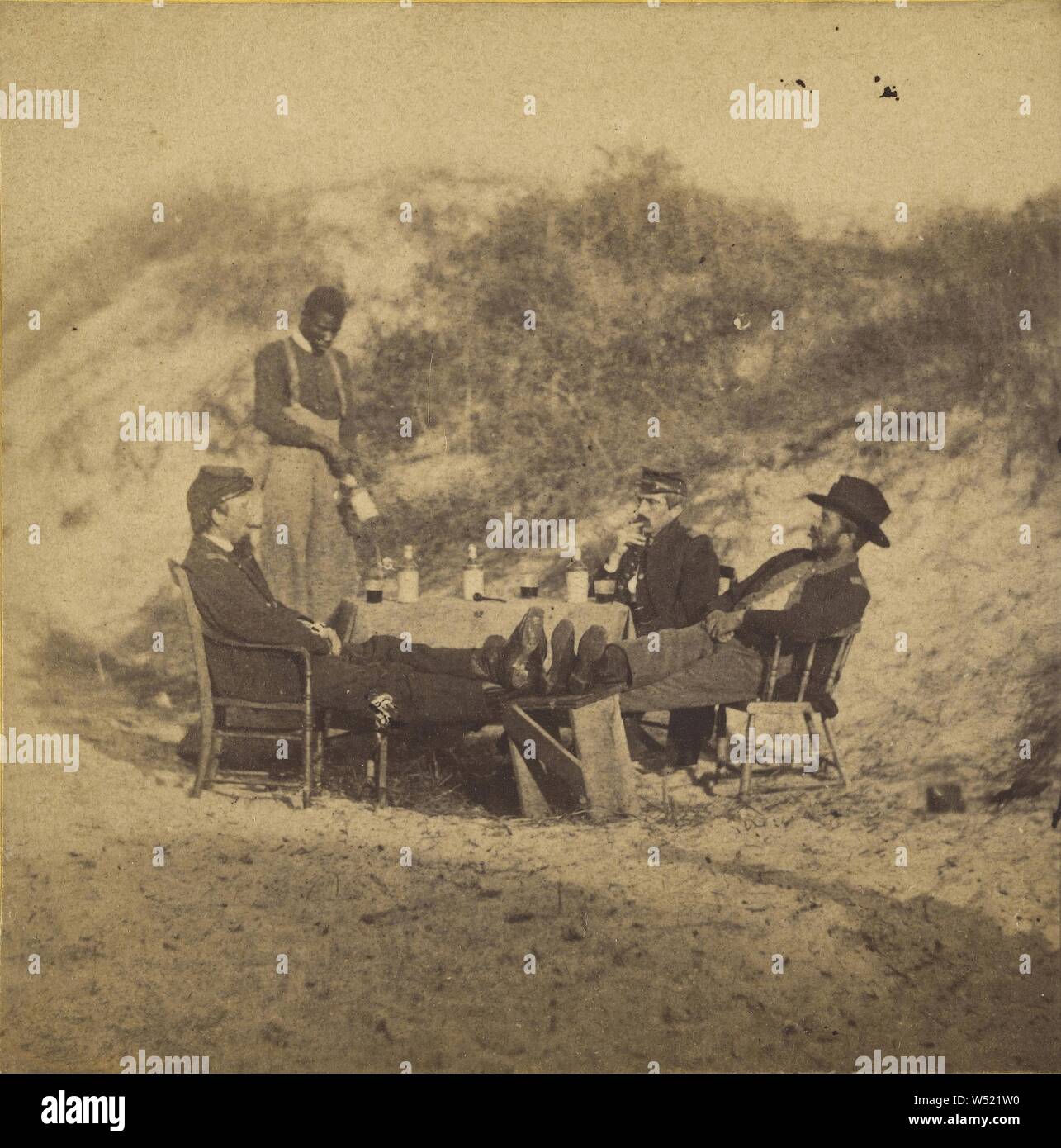 A Group of Soldiers in the Trenches, Morris Island, S.C., Edward and ...