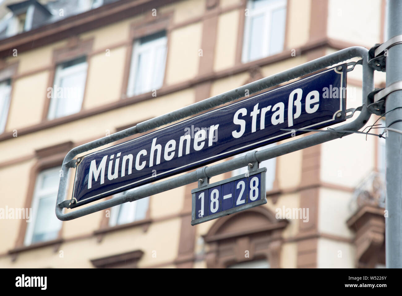 Munich Street Sign in Frankfurt, Germany Stock Photo - Alamy