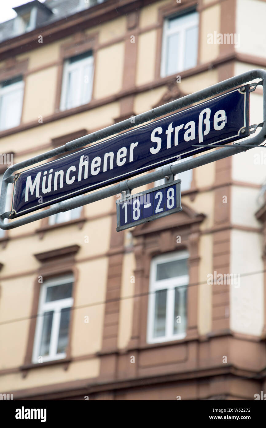 Munich Street Sign in Frankfurt, Germany Stock Photo - Alamy