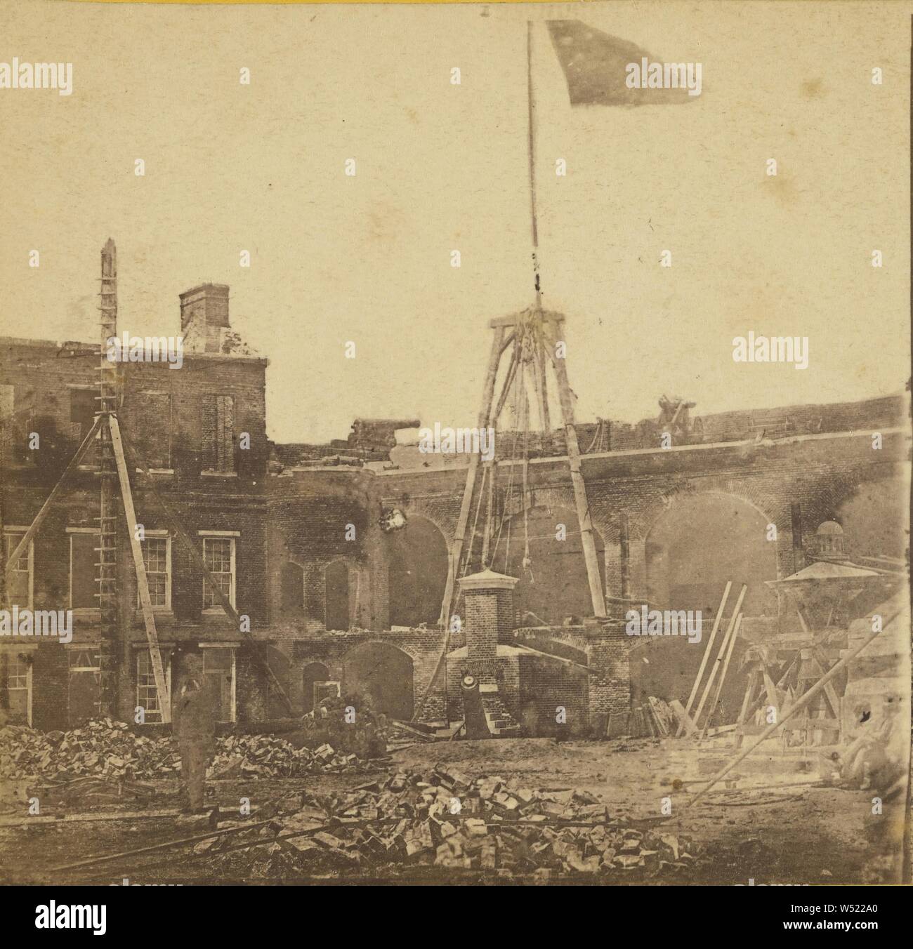 Interior View of Fort Sumter, at Charleston, S.C., Showing the Jury ...