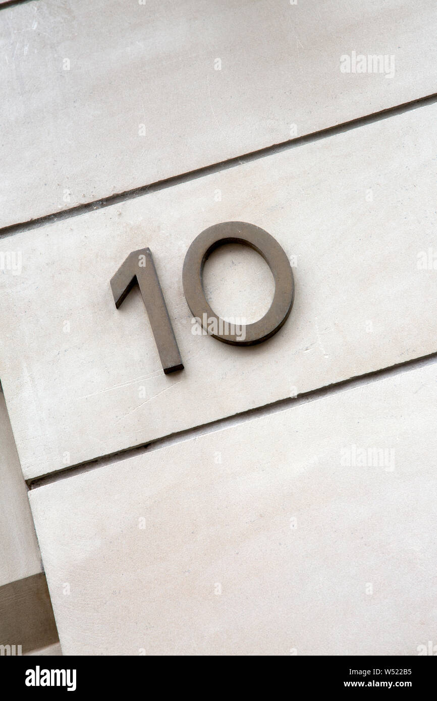 Number Ten on Building Facade Stock Photo - Alamy