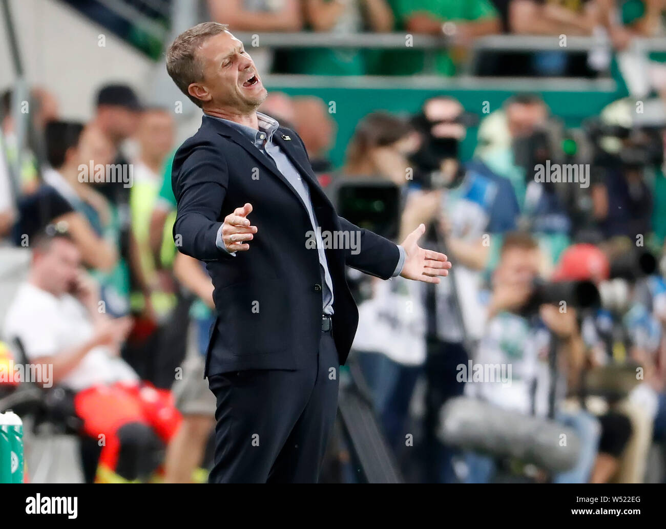 BUDAPEST, HUNGARY - JULY 24: Head coach Serhiy Rebrov of Ferencvarosi ...