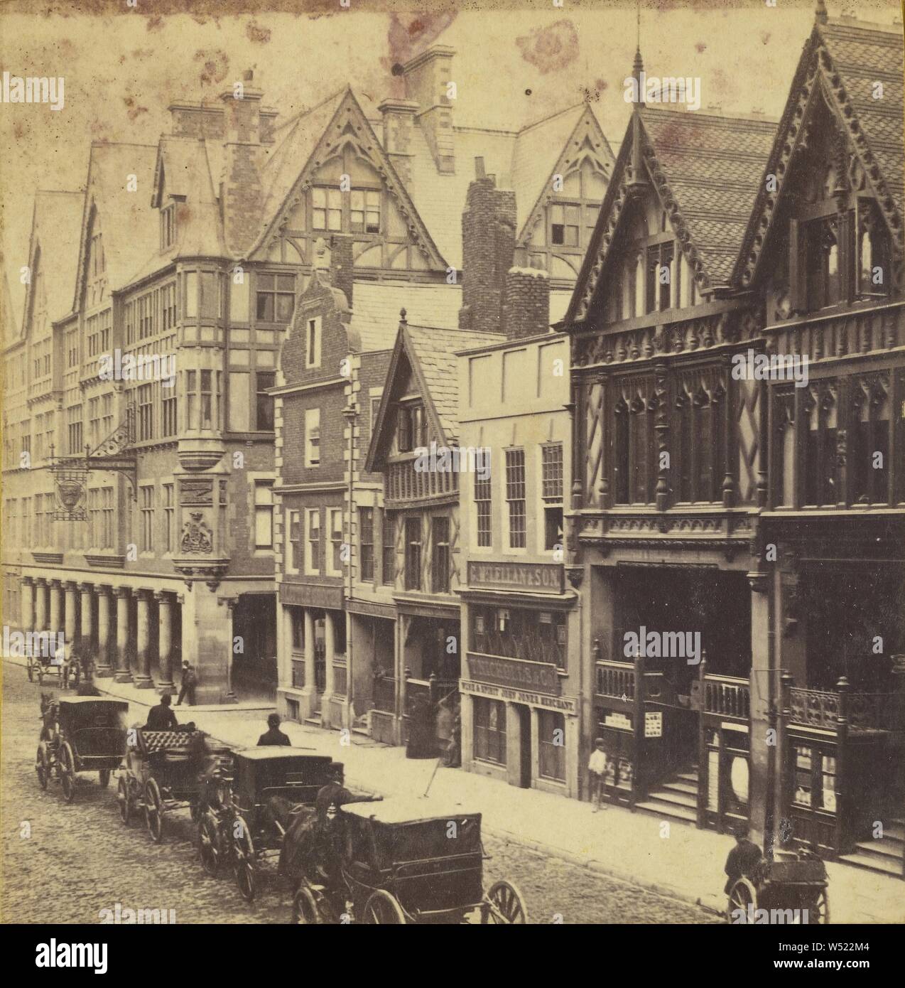 Chester - Eastgate Street and Grosvenor Hotel. Chester, England ...