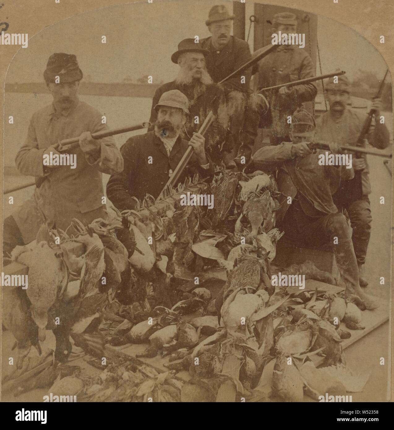 The Duck Hunters. A day at Long Point, Canada., George Barker (American ...