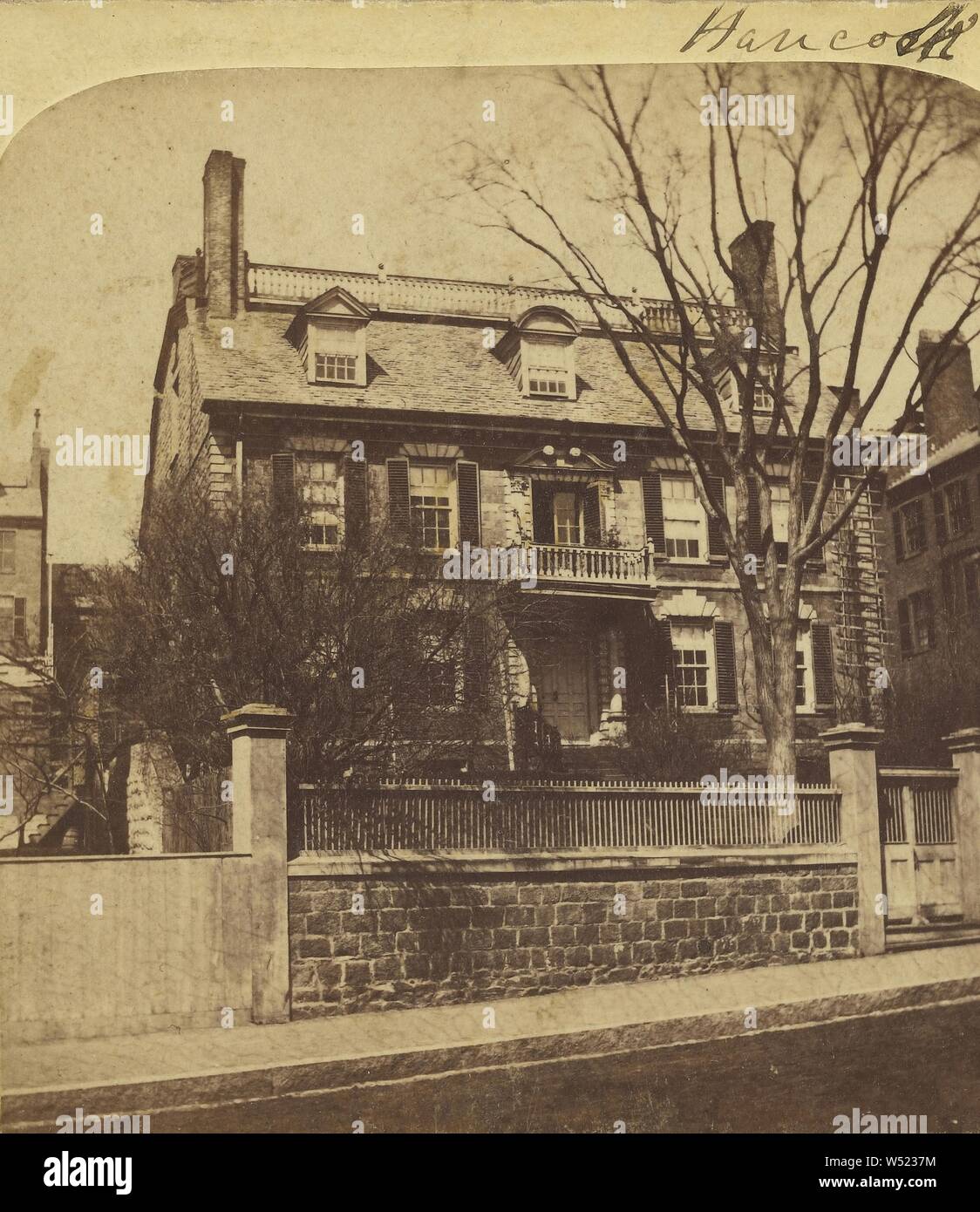 The Hancock House. Boston, Mass., Deloss Barnum (American, 1825 - 1873 ...