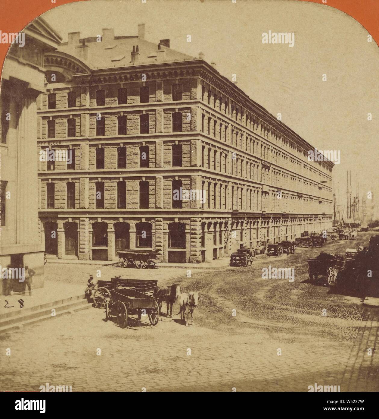 State Street Block, Boston, Mass., Deloss Barnum (American, 1825 - 1873 ...